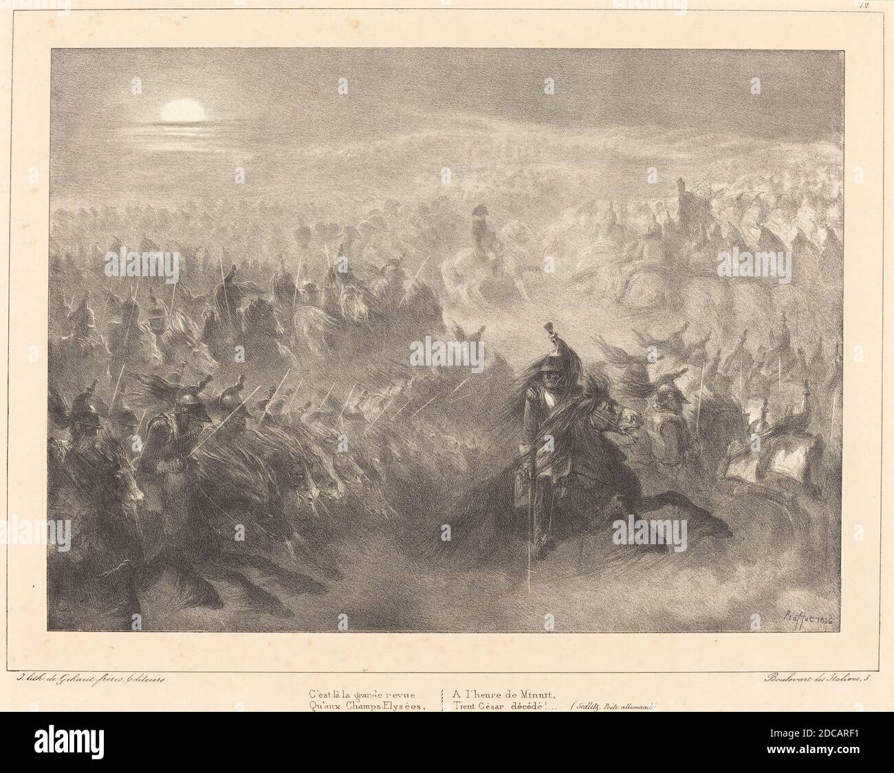 Auguste Raffet, (artist), French, 1804 - 1860, Nocturnal Review, 1836 ...