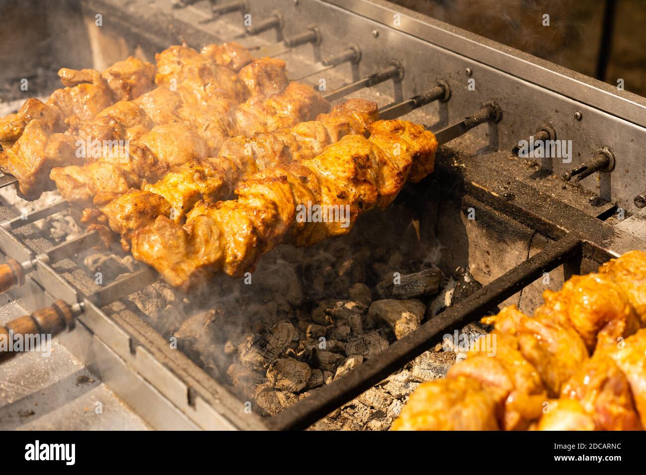 barbecue on a professional grill Stock Photo - Alamy