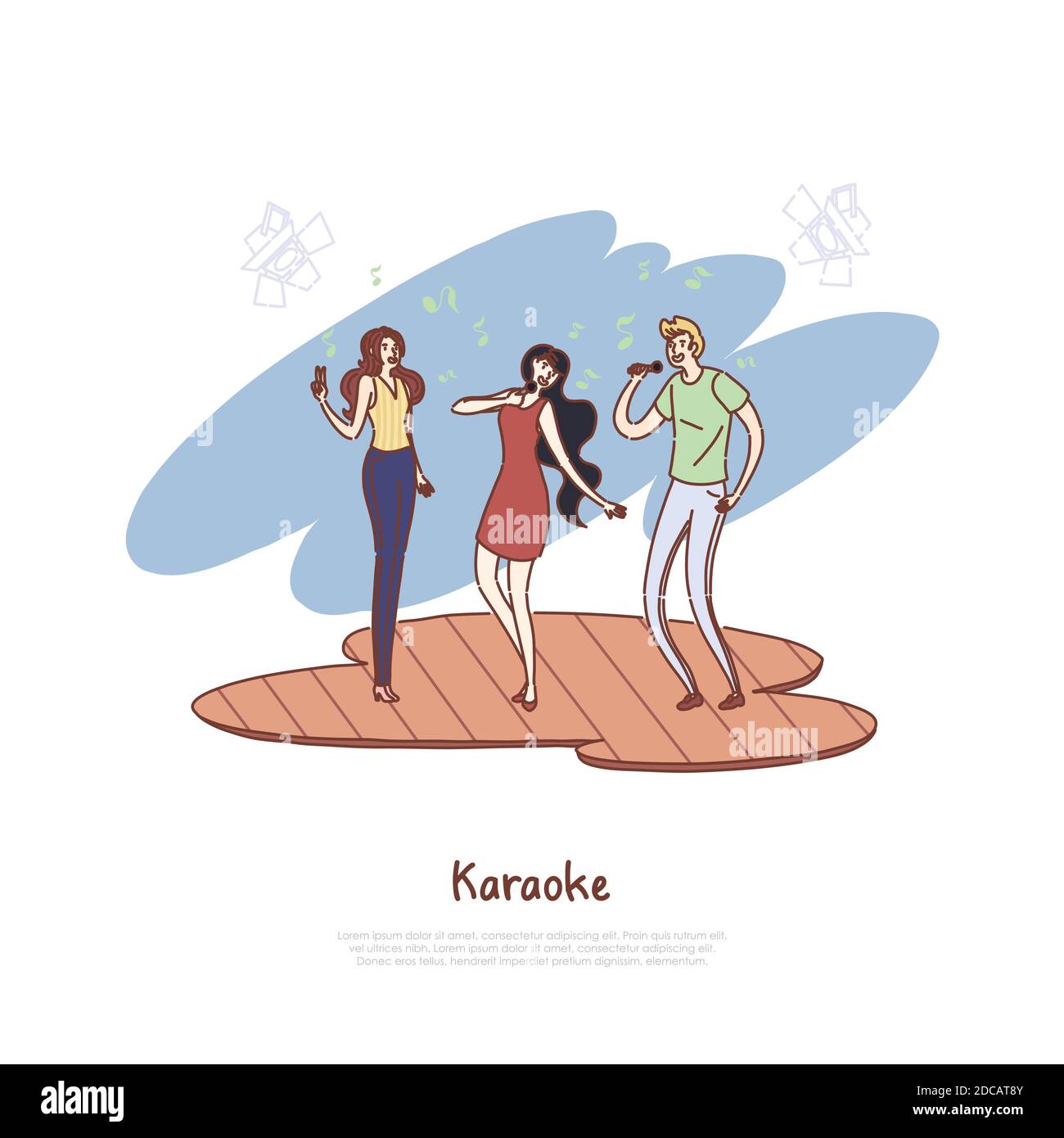 Band singers Stock Vector Images - Alamy