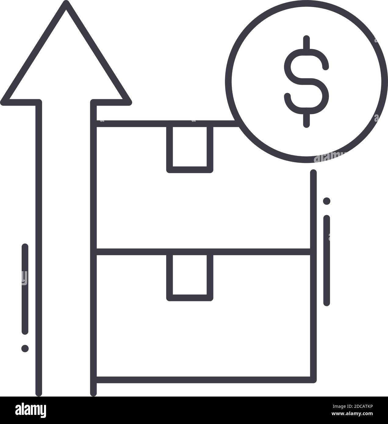 Demand icon, linear isolated illustration, thin line vector, web design ...