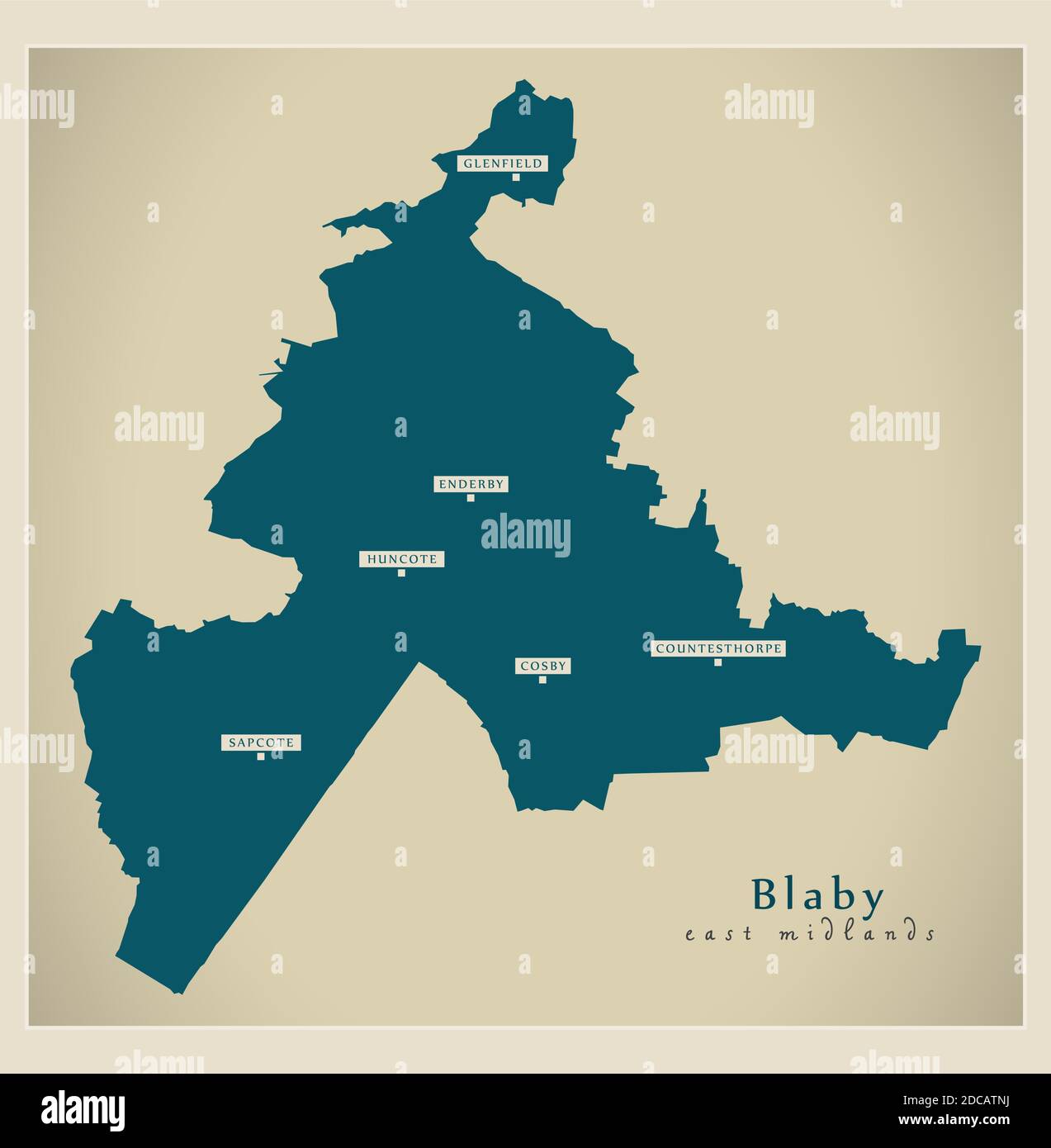 Blaby district map - England UK illustration Stock Vector Image & Art ...