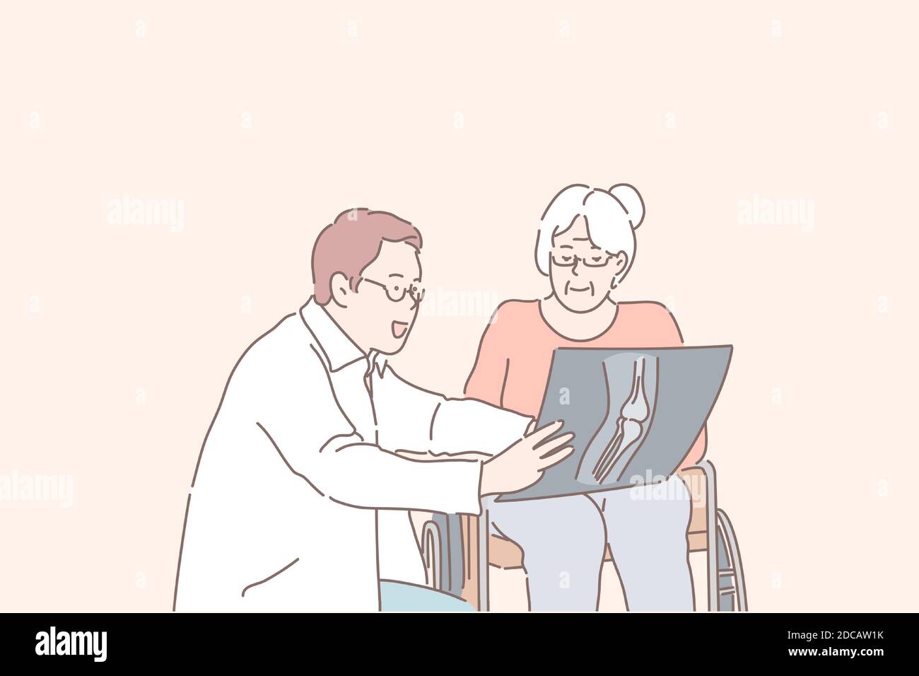 Woman radiography senior Stock Vector Images - Alamy