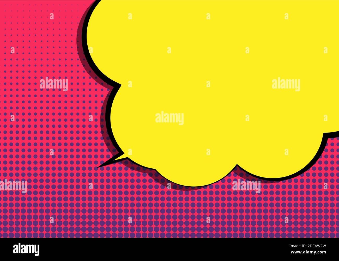 Colored Pop Art Speech Bubble Illustration Stock Photo - Alamy