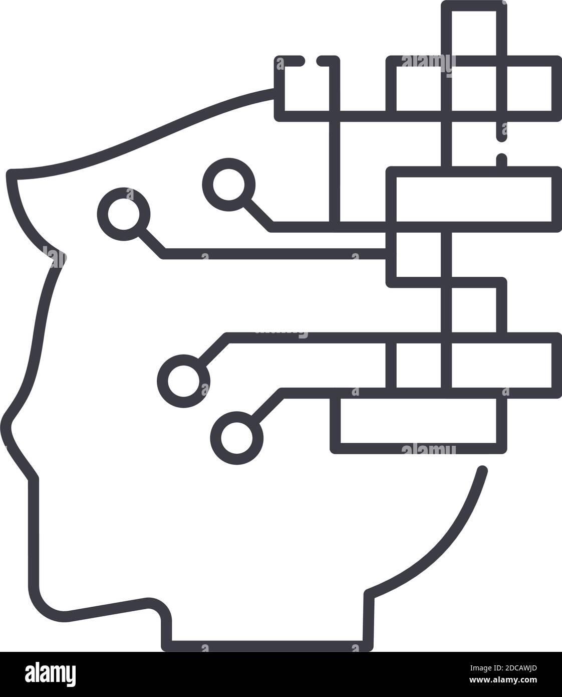 Digital Capabilities Icon Linear Isolated Illustration Thin Line Vector Web Design Sign