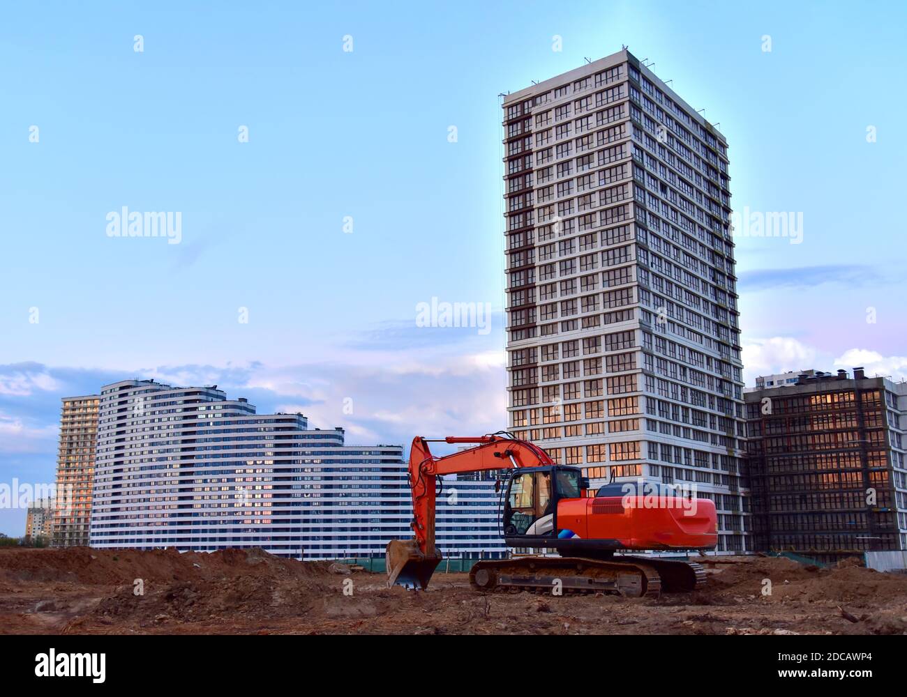 Onstruction cranes on construction site hi-res stock photography and ...