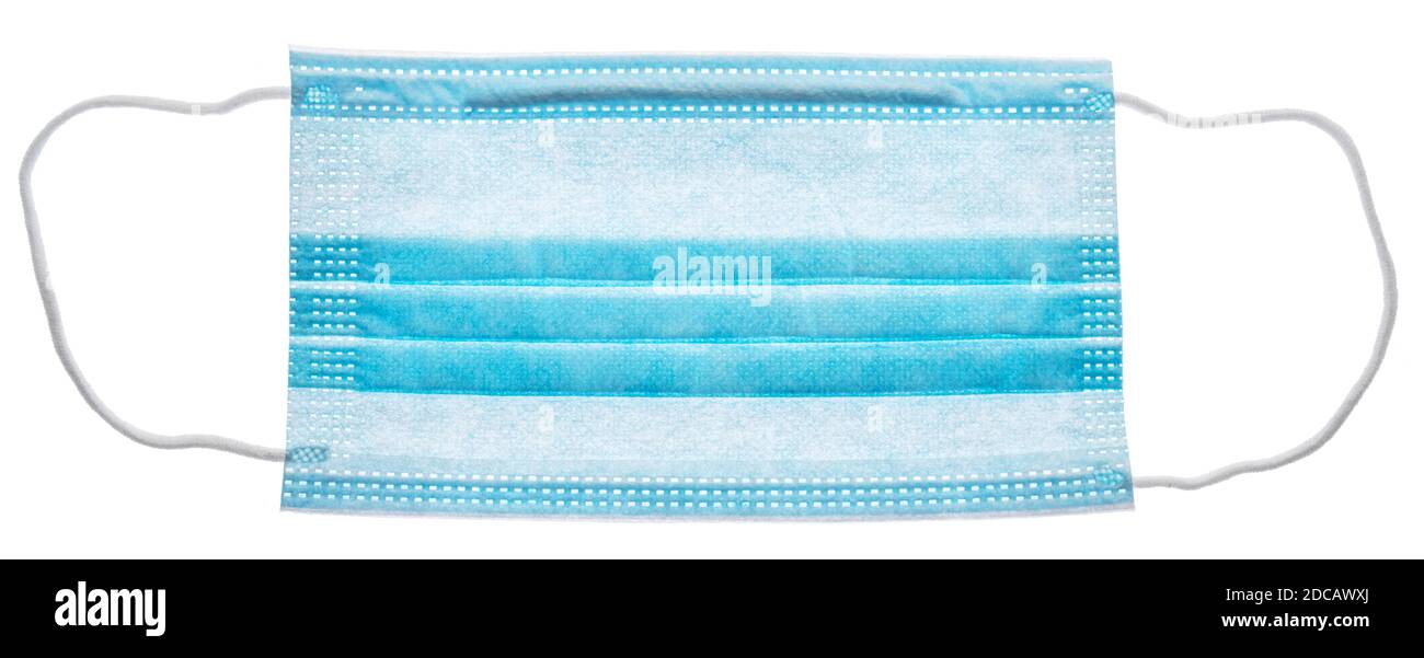 Medical mask isolated on white background. A persistent attribute of ...