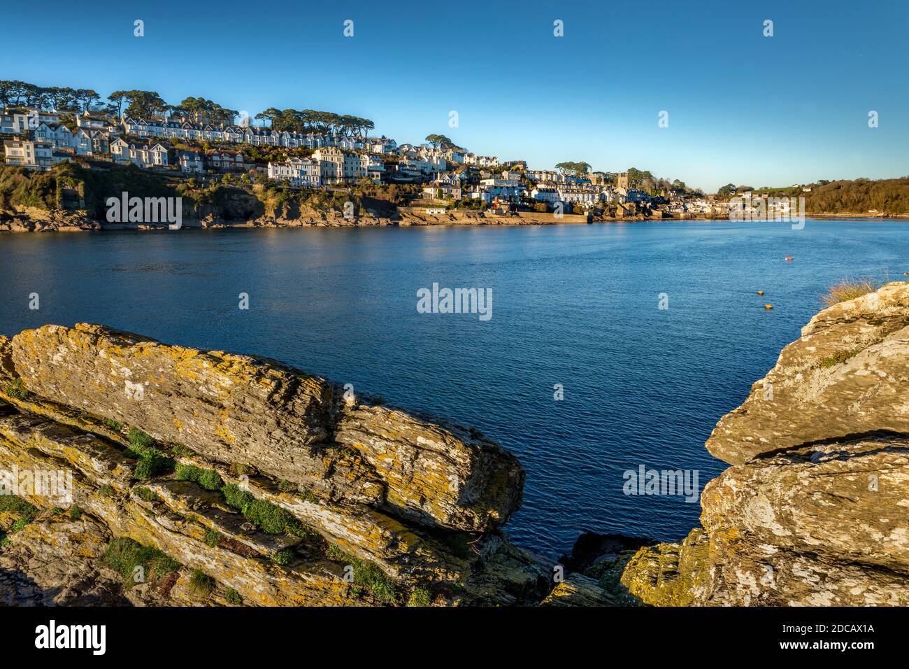 Polruan; Fowey Estuary; Cornwall; UK Stock Photo - Alamy