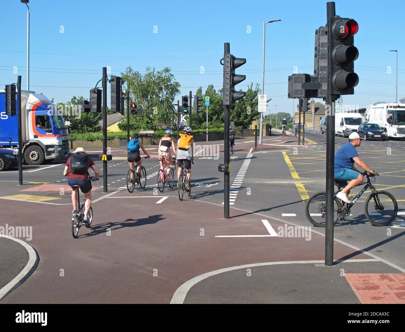 Segregated bike lanes london hi-res stock photography and images - Alamy