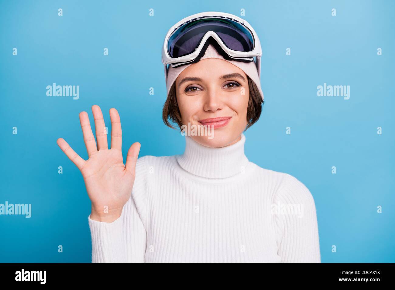 Welcome wave woman hi-res stock photography and images - Alamy