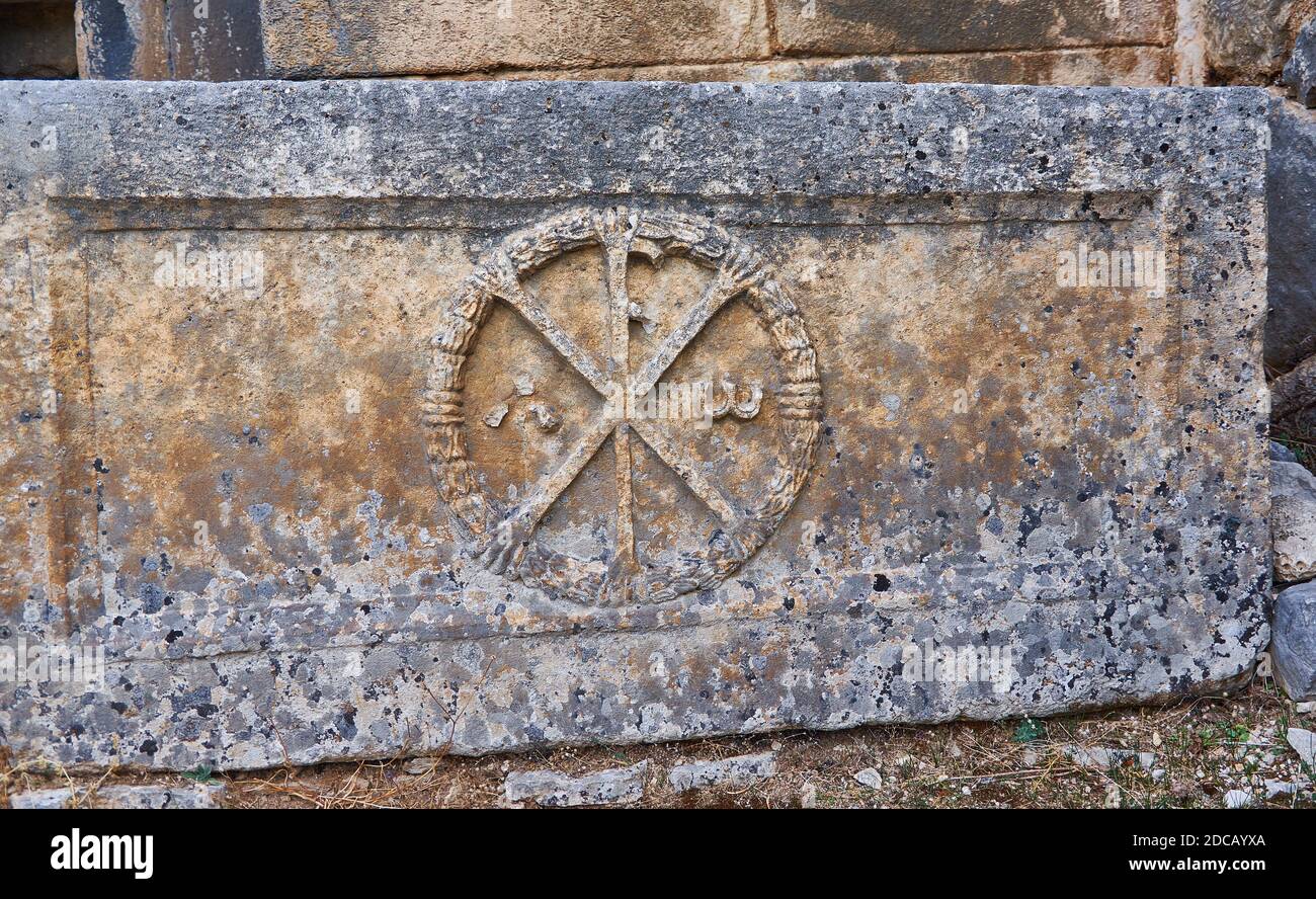 Ancient Lycian City of Arykanda. Antalya-Turkey. monumental tomb on the ...