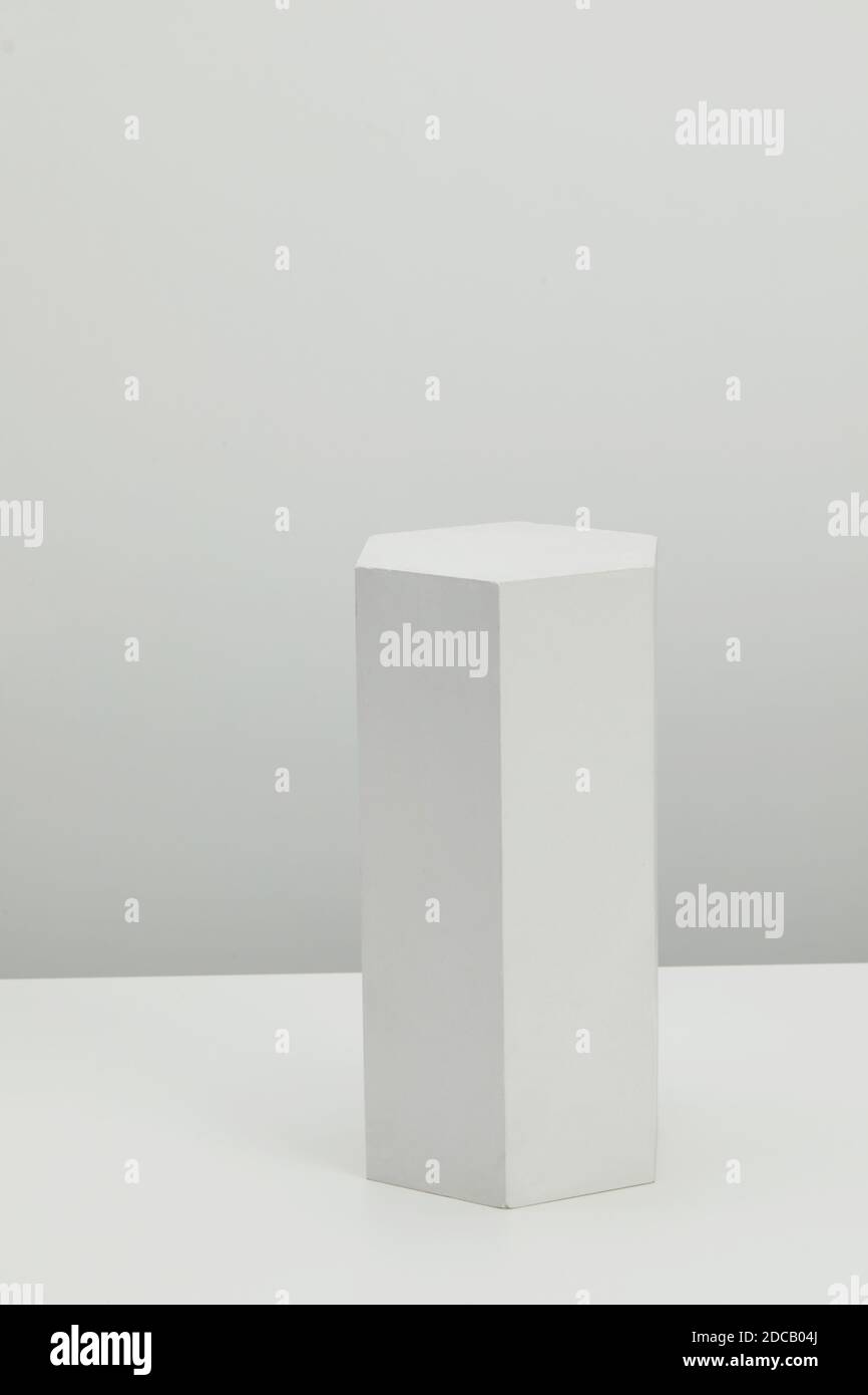 The realistic detailed white basic shapes set isolated on white ...