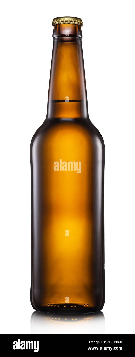 Bottle of light beer isolated on a white background. File contains ...