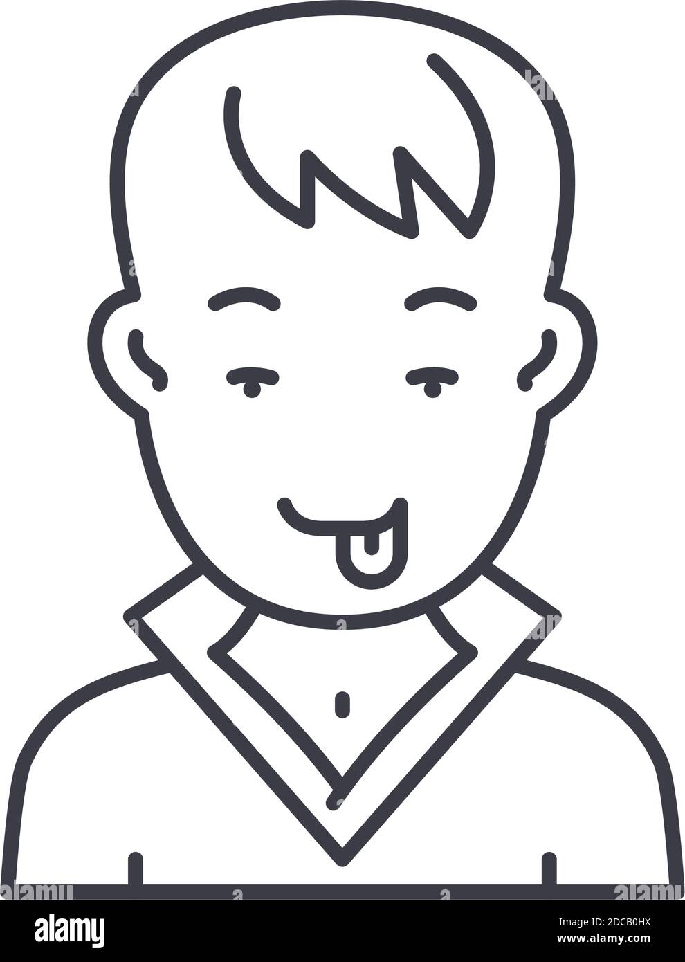 Deceive icon, linear isolated illustration, thin line vector, web ...