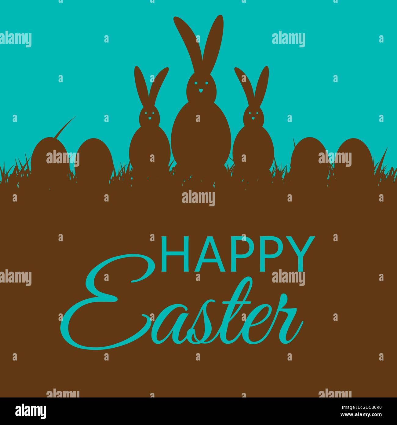 Colored Happy Easter Background Illustration Stock Photo - Alamy