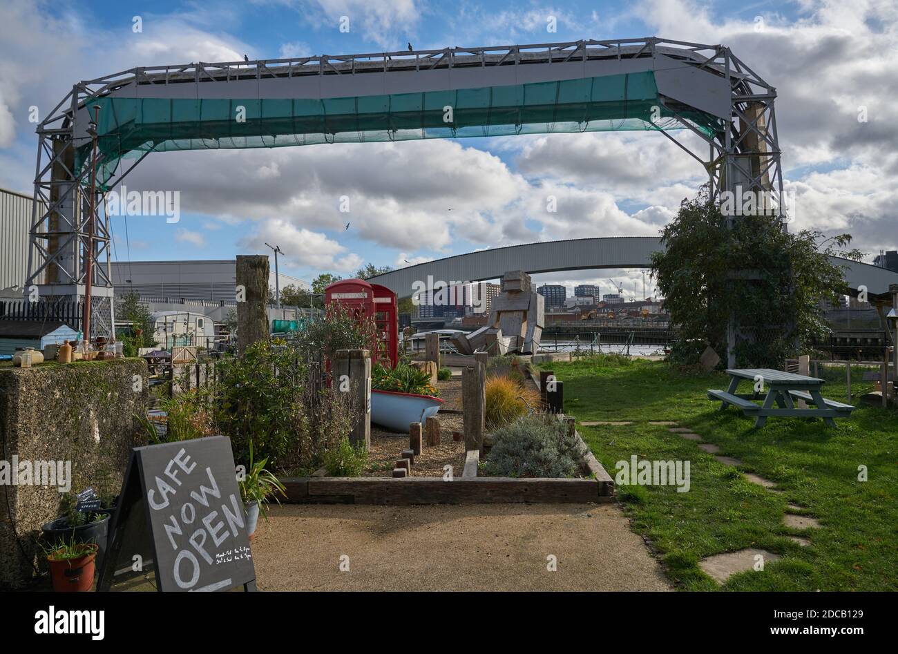 cody dock community hub on the River Lea in Newham Stock Photo - Alamy