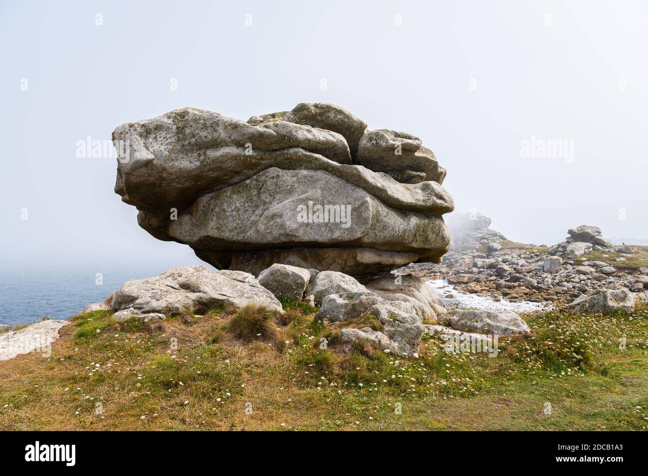 Interesting rock formation on atlantic coast in northern Brittany ...
