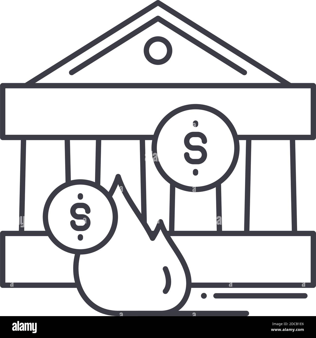 Debentures icon, linear isolated illustration, thin line vector, web ...