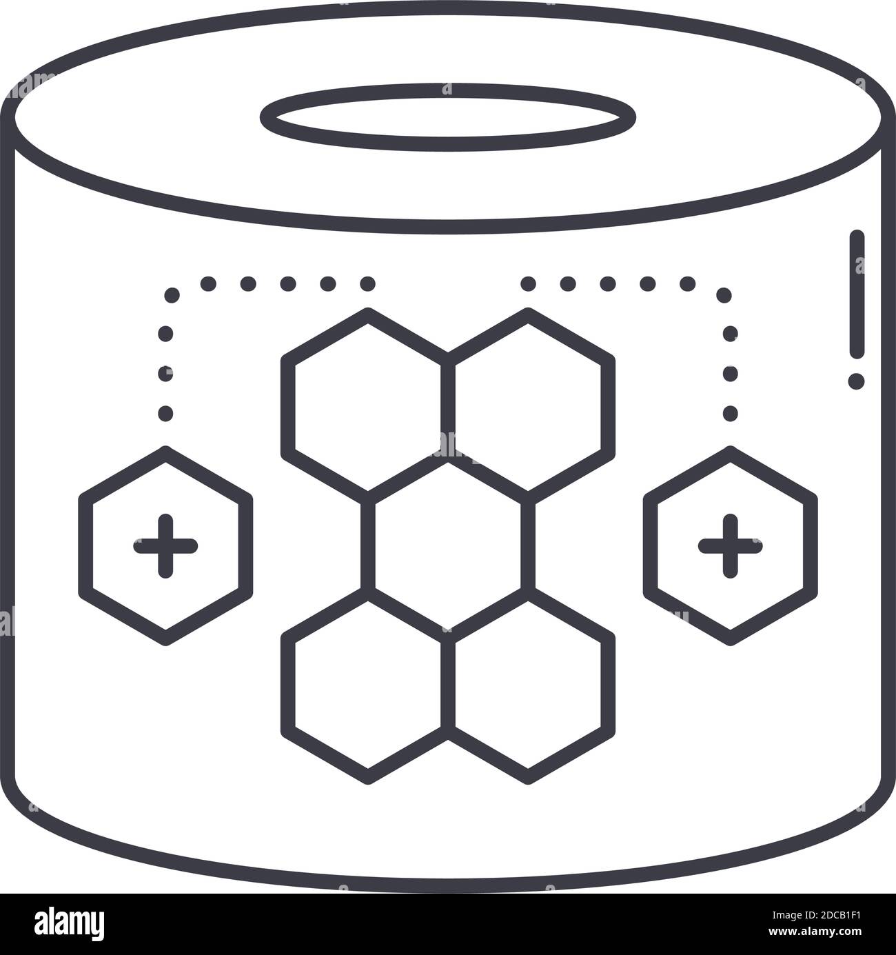 Database service icon, linear isolated illustration, thin line vector ...