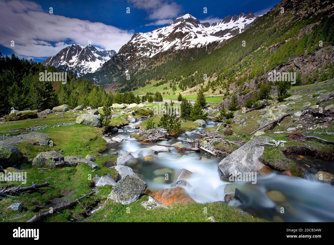 landscape at the Spanish Pyrenees, Spain, Pyrenees, Ordessa Stock Photo ...