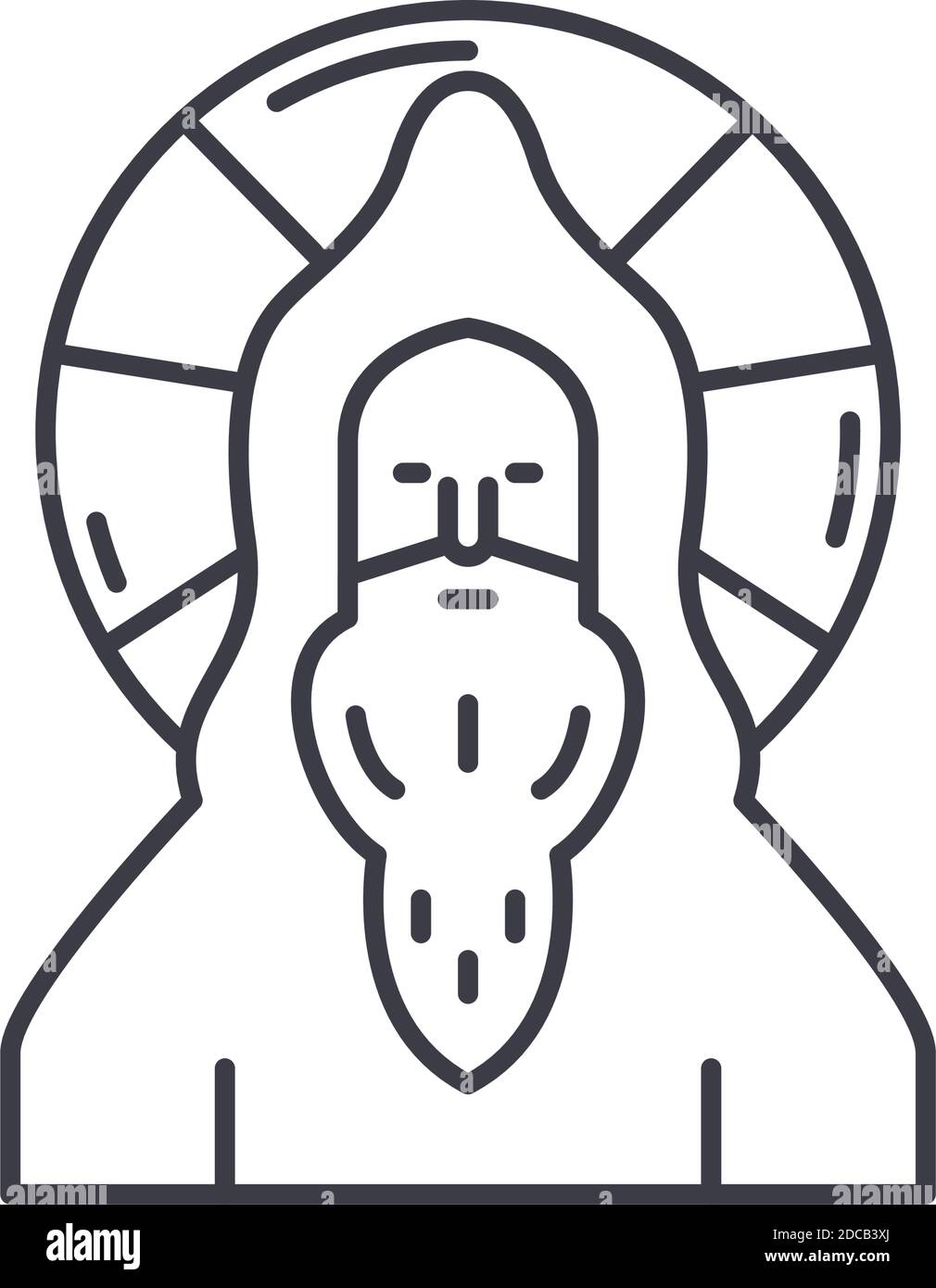 Devotee icon, linear isolated illustration, thin line vector, web ...