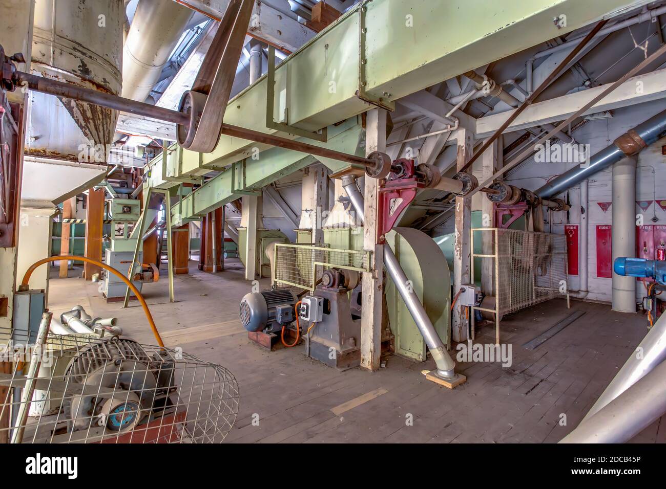 The old abandoned industrial warehouse and manufacturing space ...