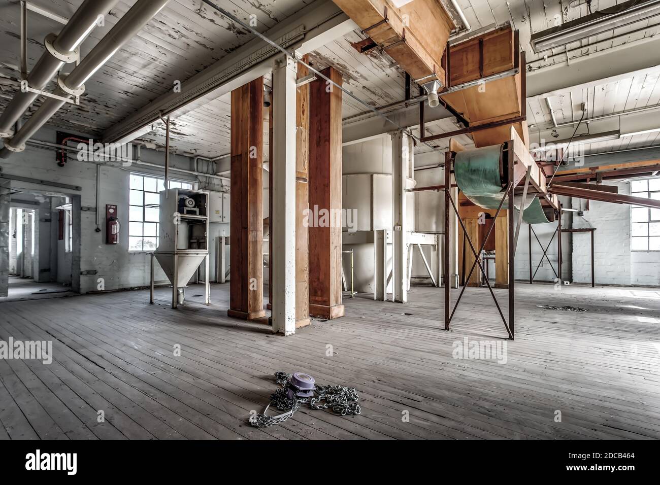 The old abandoned industrial warehouse and manufacturing space ...