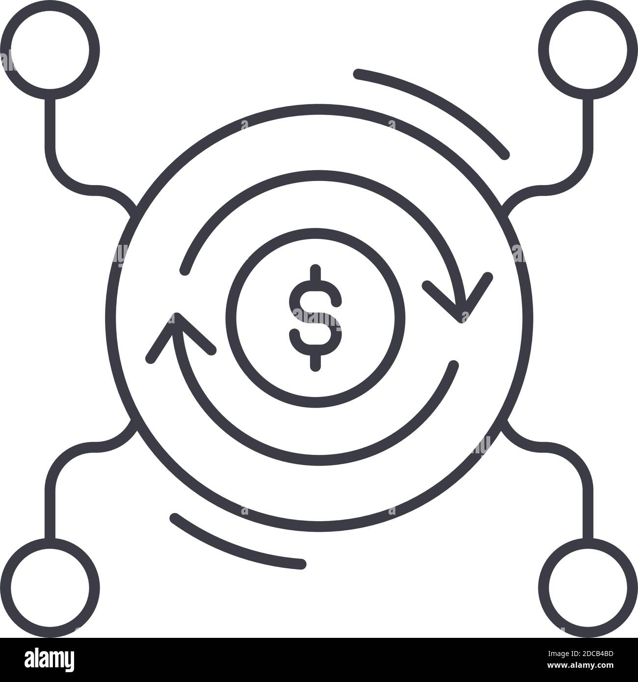 Demand analysis concept icon, linear isolated illustration, thin line ...