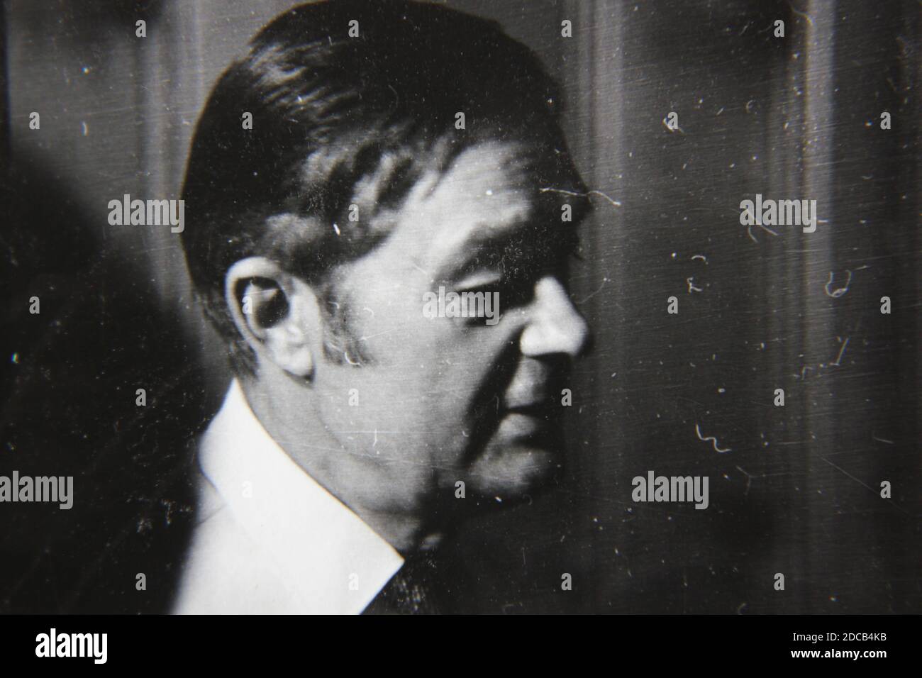 Fine 1970s vintage black and white photography of a regular guy having ...