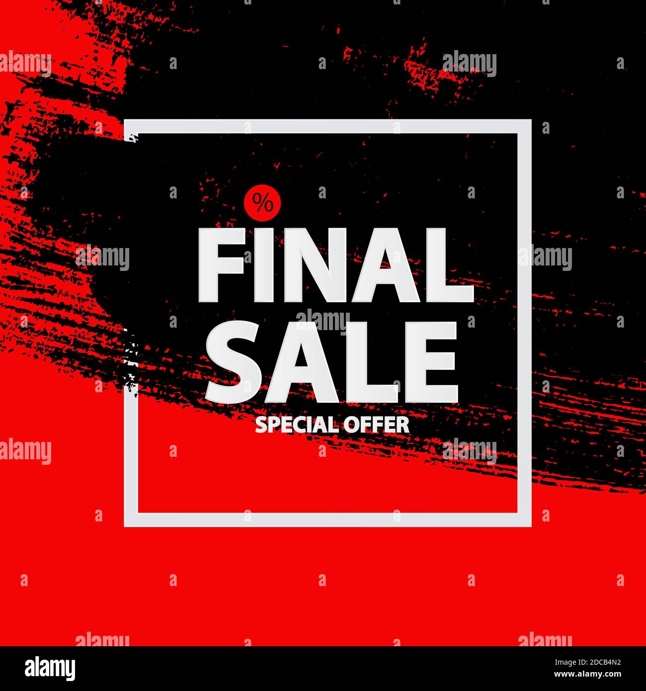 Abstract Brush Stroke Designs Final Sale Banner with Frame ...