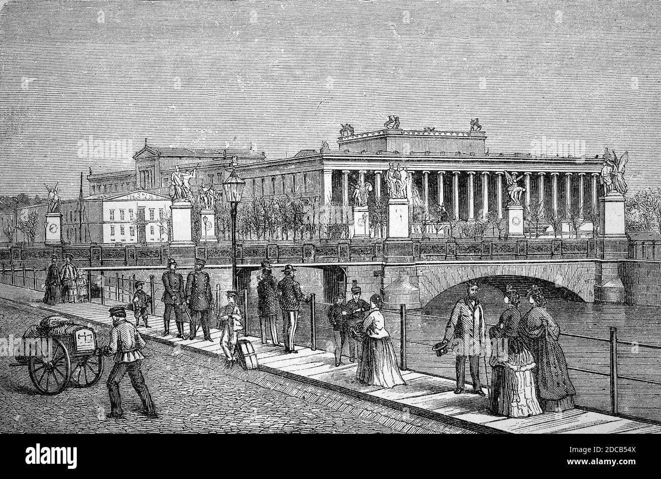The Palace Bridge and the New Museum, Berlin, Germany, ca 1875 / Die ...