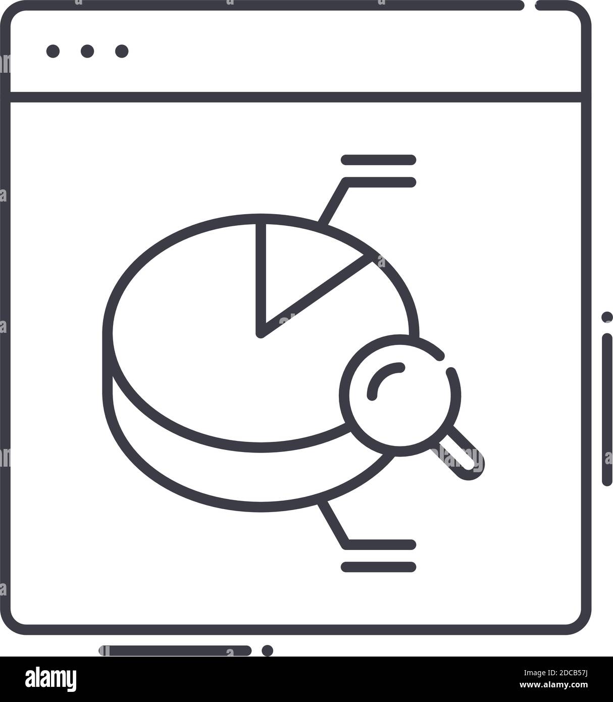 Data structure icon, linear isolated illustration, thin line vector ...