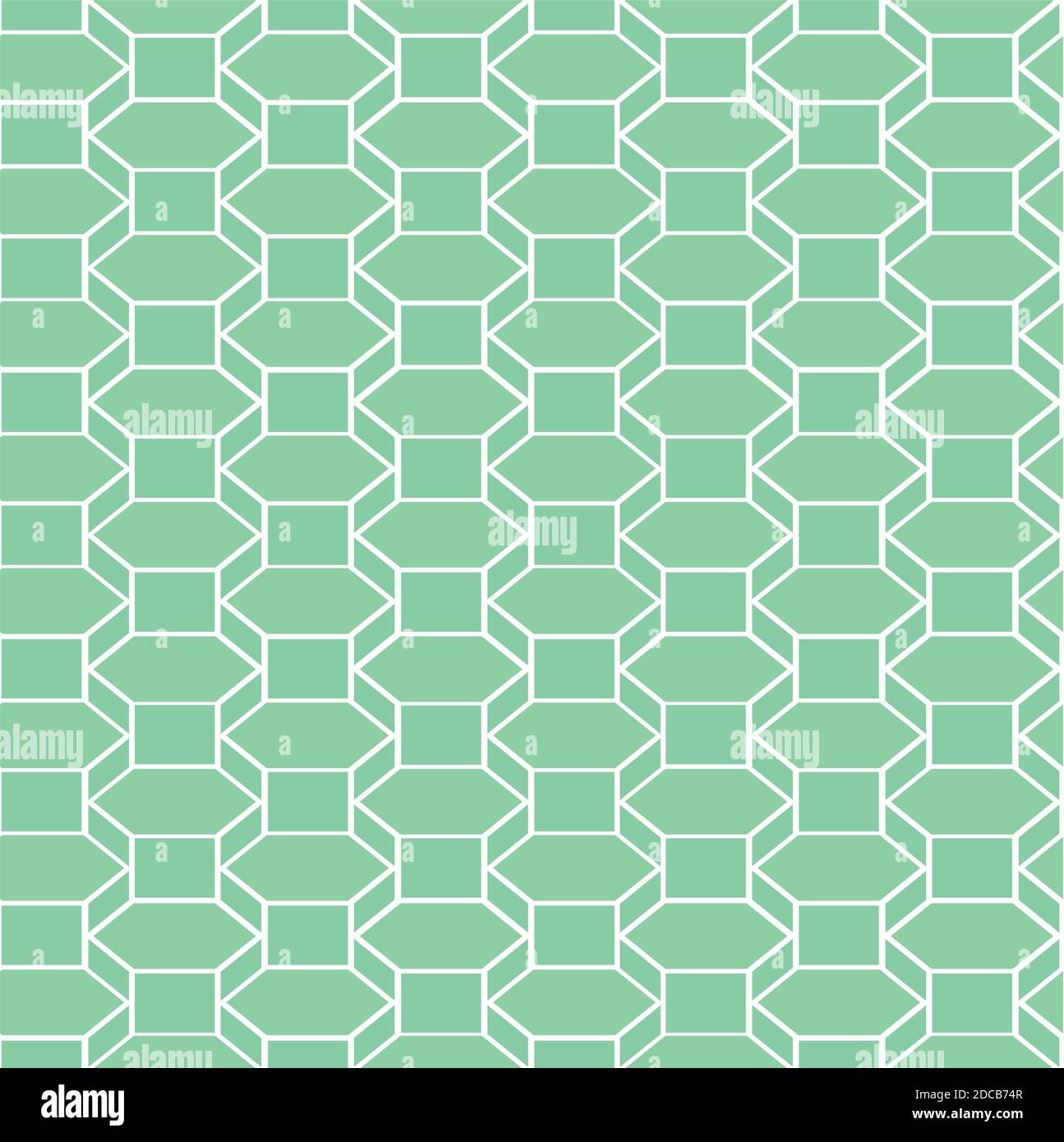Vector seamless rhombus geometric pattern. Green color Stock Vector ...