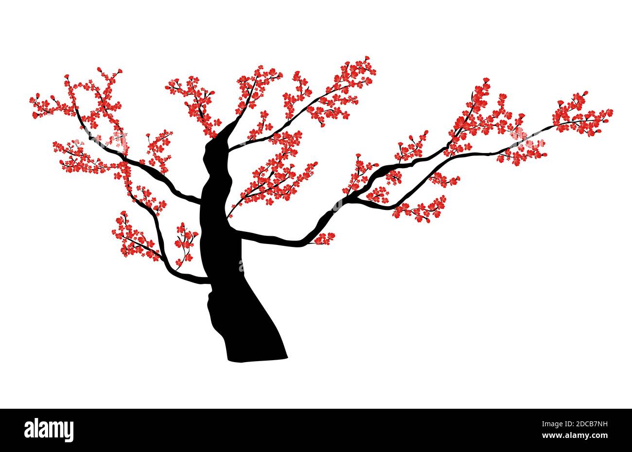 Abstract Floral Sakura Flower Japanese Natural Background Illustration ...