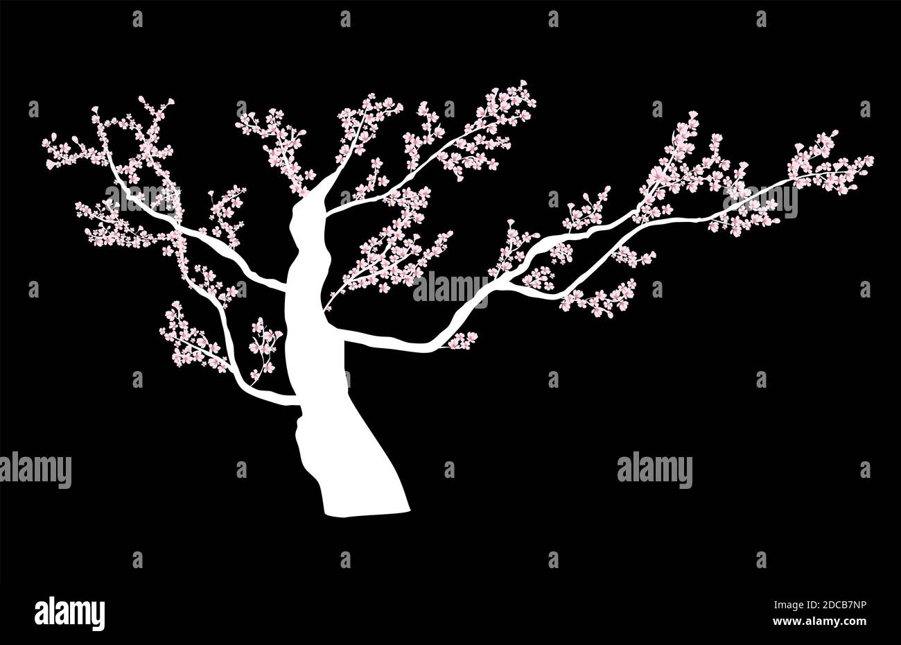Abstract Floral Sakura Flower Japanese Natural Background Illustration ...
