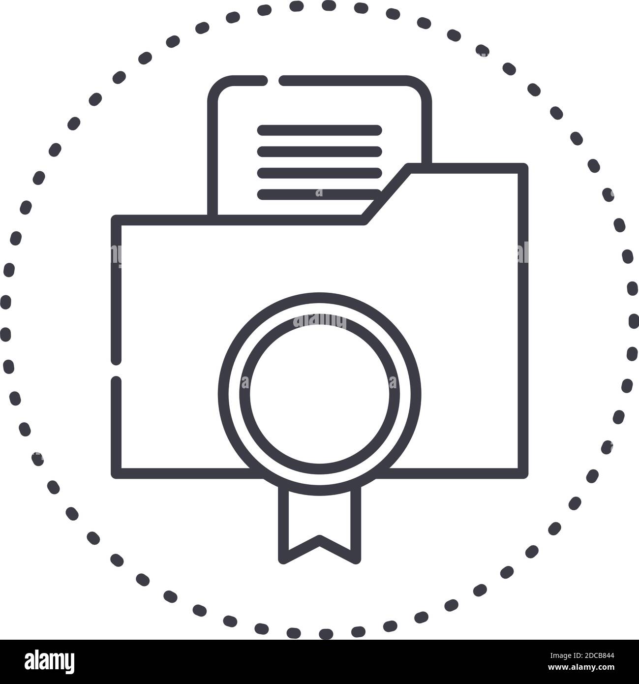 Data quality icon, linear isolated illustration, thin line vector, web ...