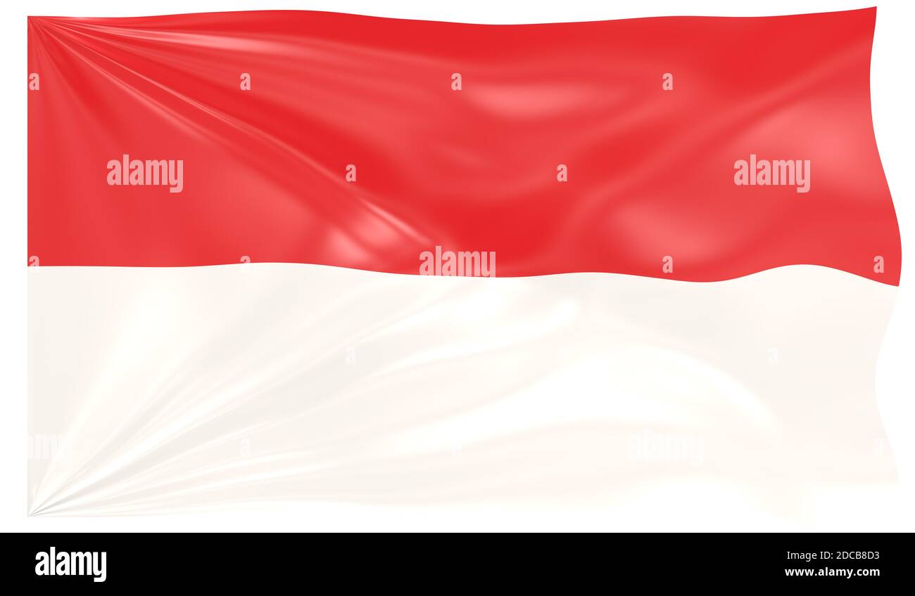 3d render of a Waving Flag of Monaco Stock Photo - Alamy