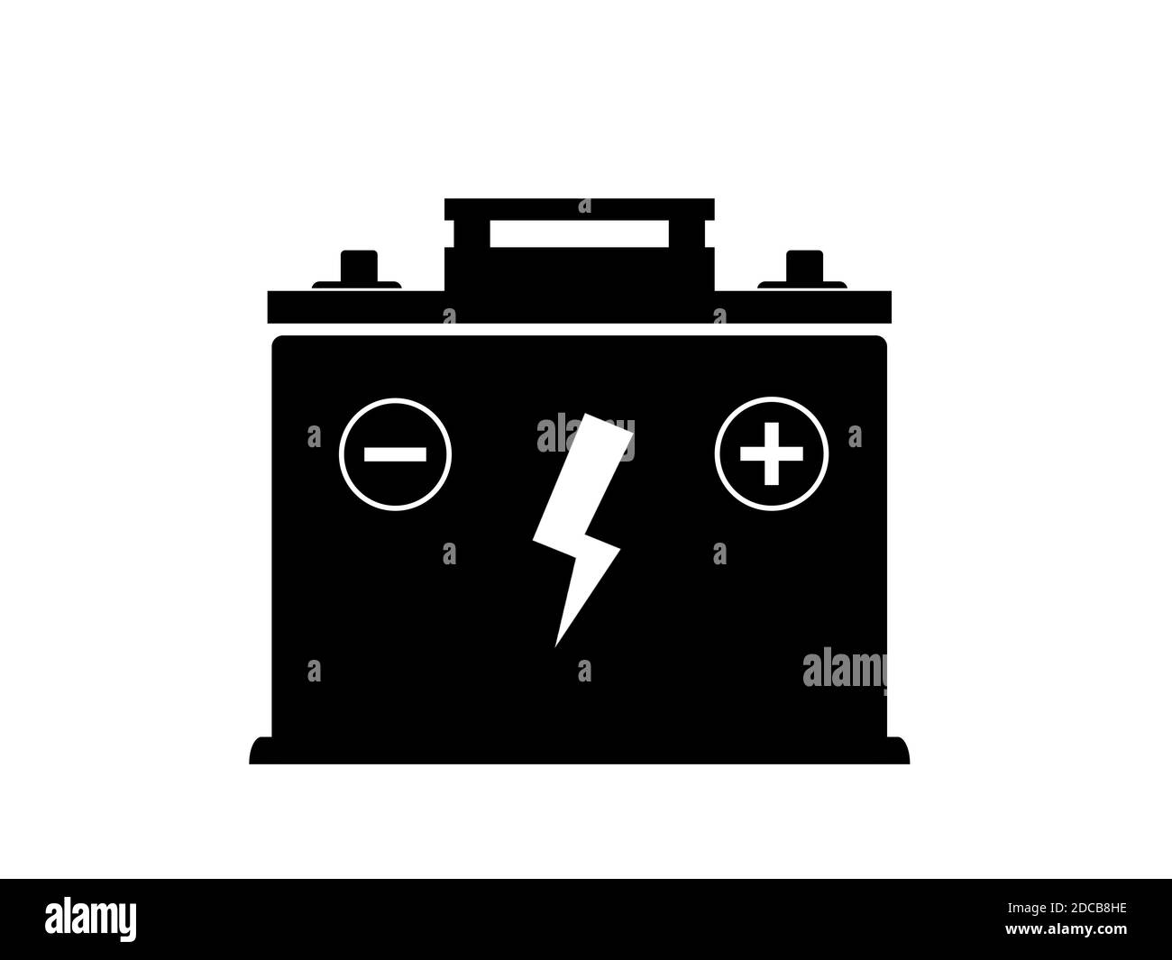 Car battery vector isolated on white background Stock Photo - Alamy