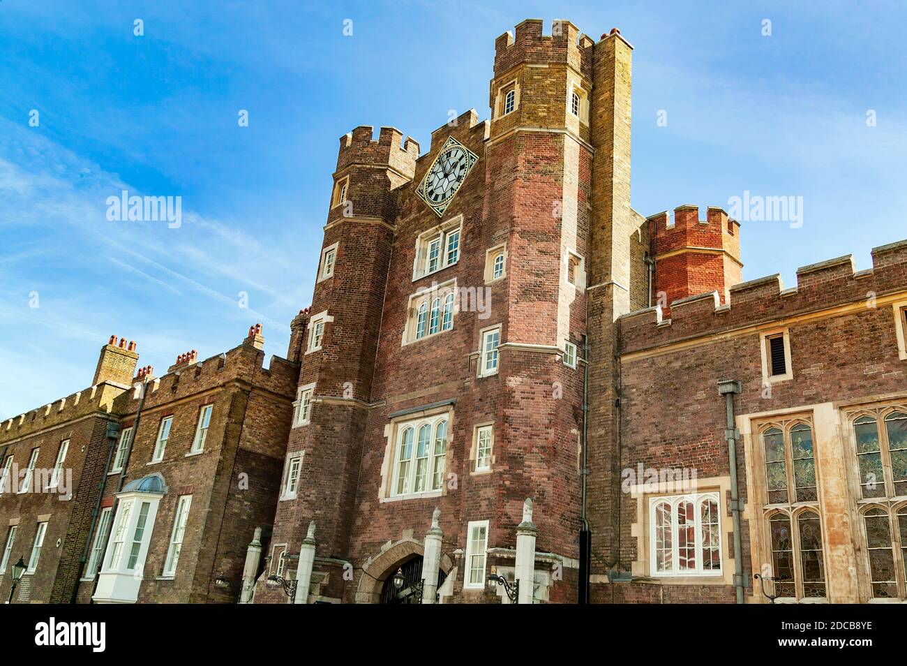 St James's Palace a Tudor royal castle built in 1536 in London England ...