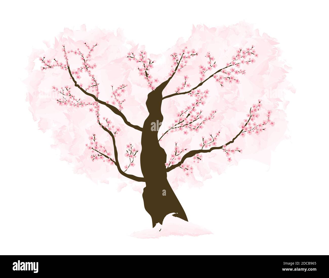 Abstract Floral Sakura Flower Japanese Tree Natural Background ...