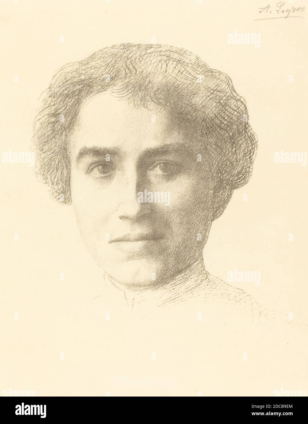 Alphonse Legros, (artist), French, 1837 - 1911, Mlle. Simpson, transfer ...