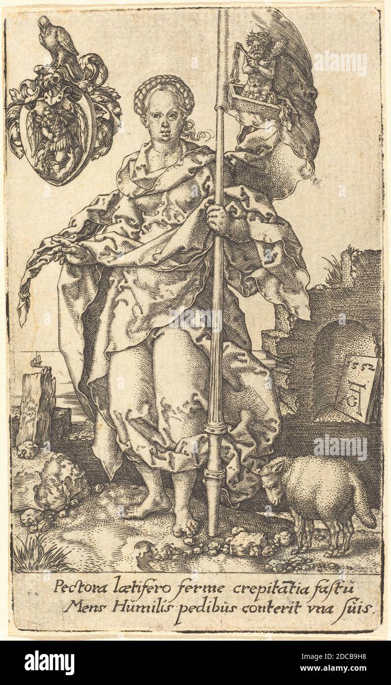 Heinrich Aldegrever, (artist), German, 1502 - 1555/1561, Modesty, The ...