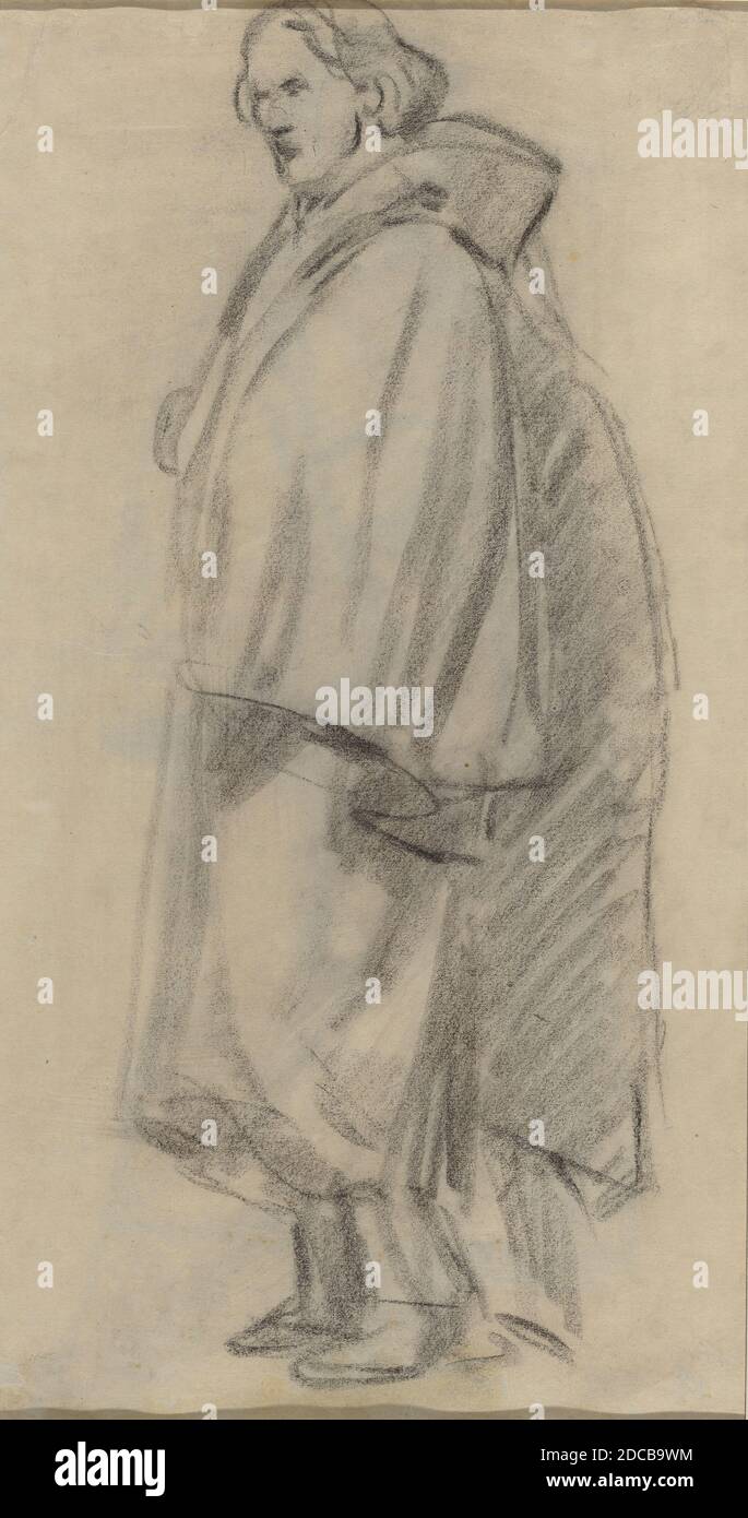 Edouard Manet, (artist), French, 1832 - 1883, Man Wearing a Cloak, 1852 ...