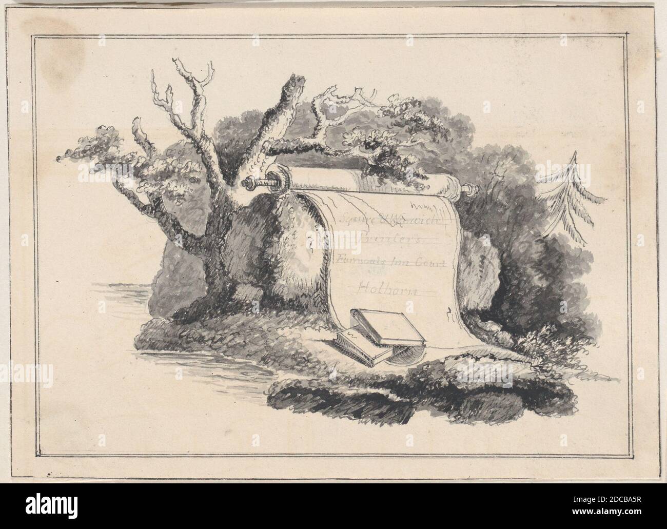 Trade Card for Squire and Warwick, Printers, 18th century Stock Photo ...