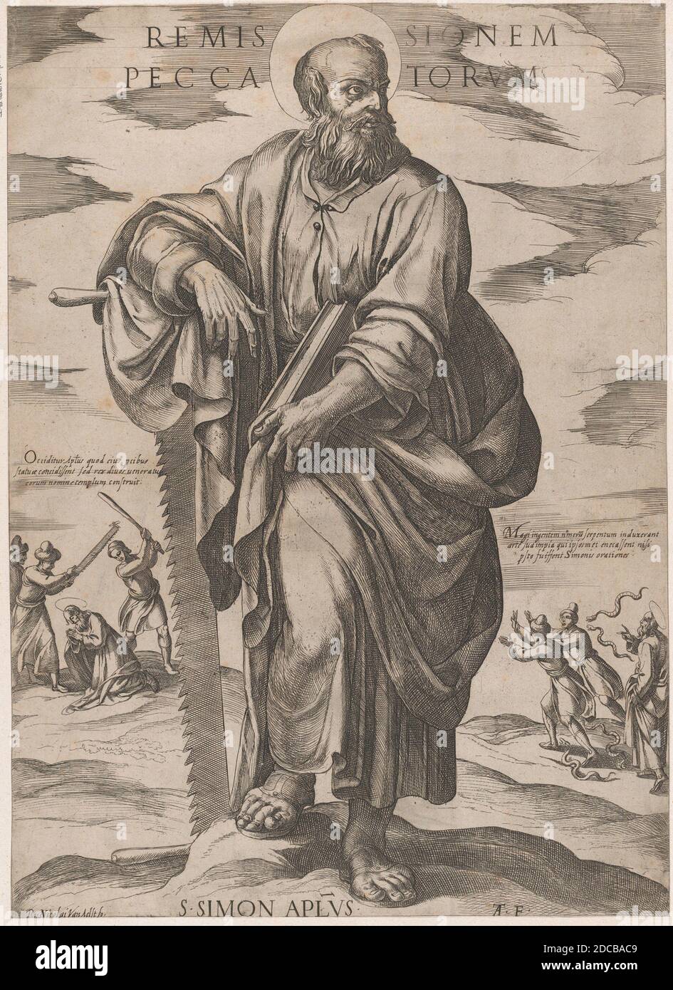 St. Simon, from 'Christ, Mary, and the Apostles', ca. 1590-ca. 1610 ...