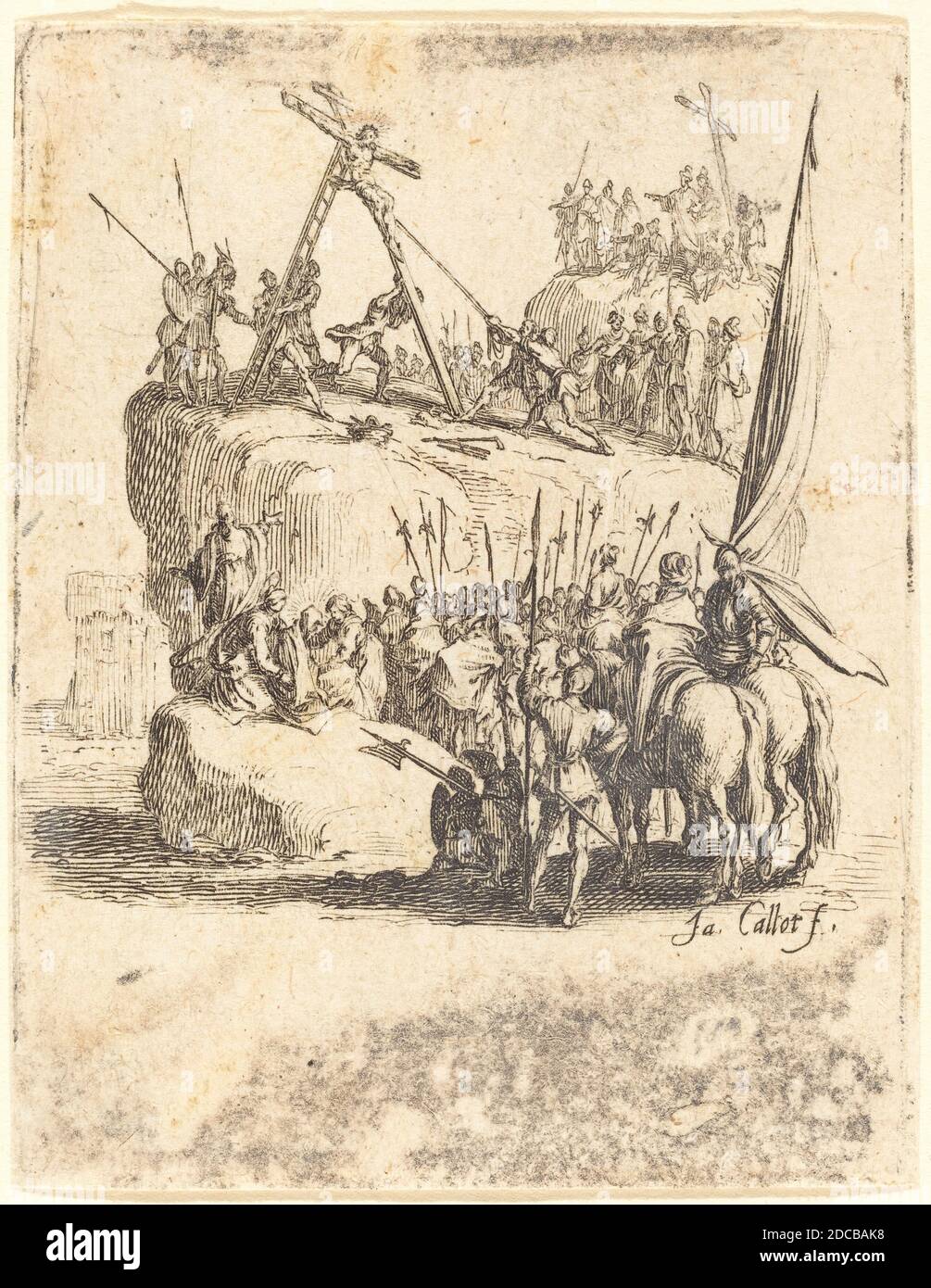 Jacques Callot, (artist), French, 1592 - 1635, Raising of the Cross ...