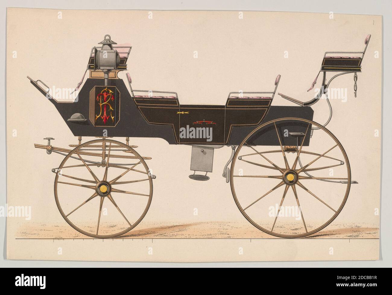 Design for Early Style Drag with No Top, ca. 1860 Stock Photo - Alamy