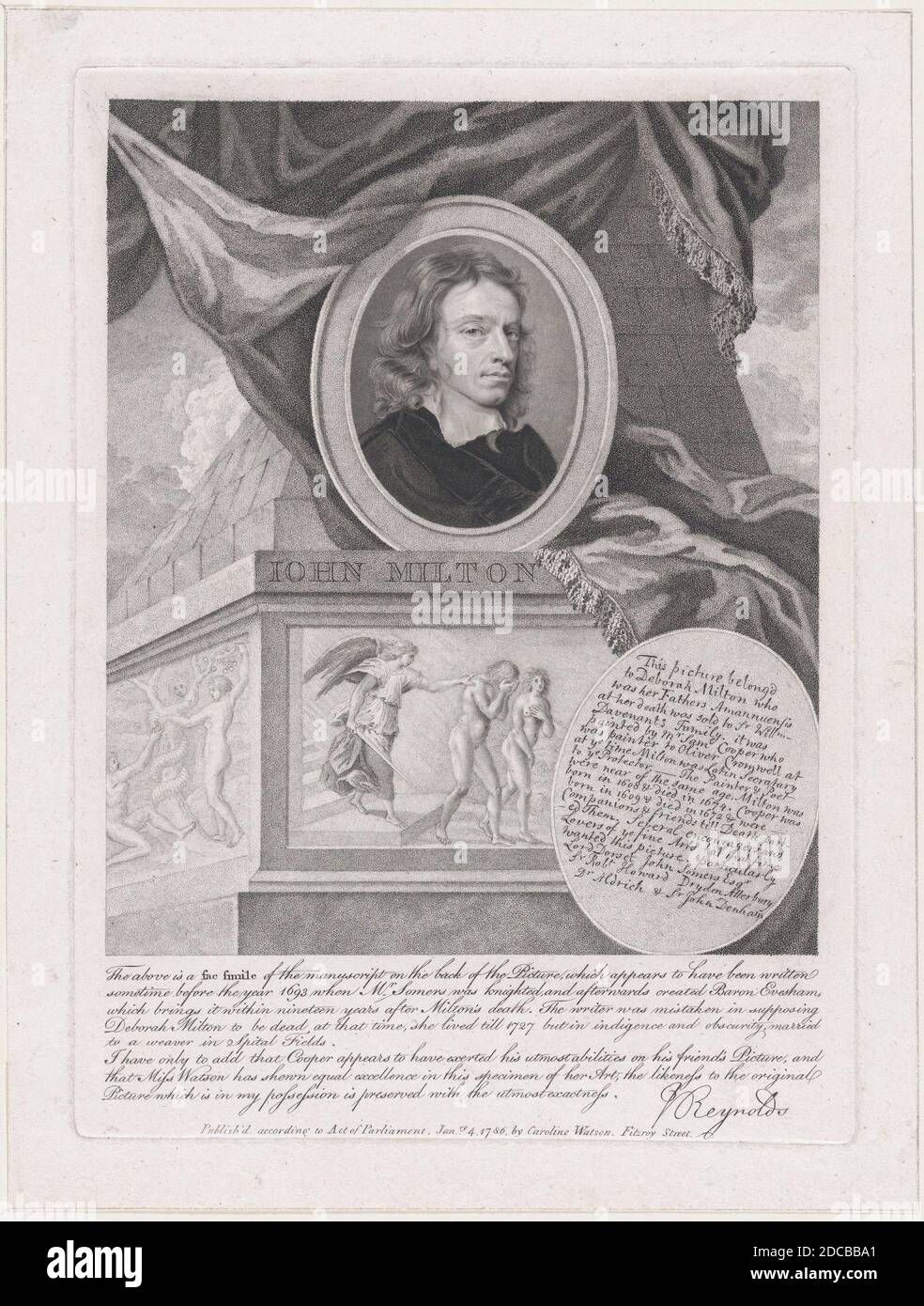 John Milton, 1786 Stock Photo - Alamy