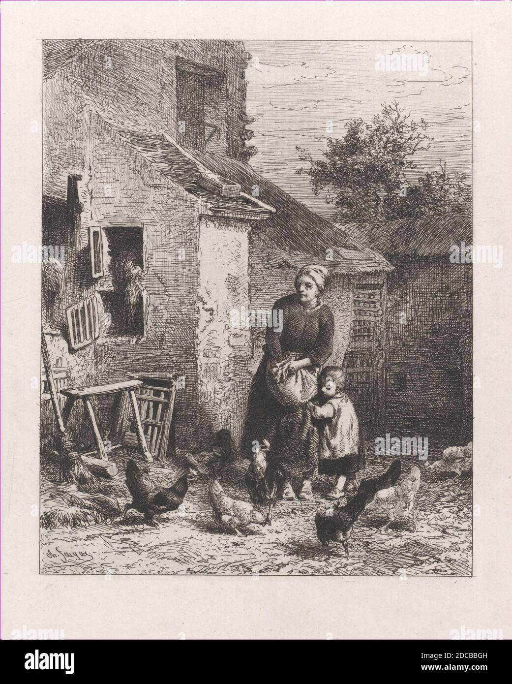 Corner of the Courtyard, 1864 Stock Photo - Alamy