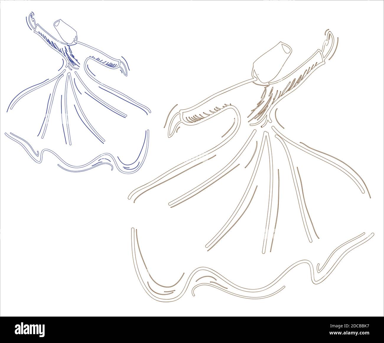 Sufi dance drawing Stock Vector Images - Alamy