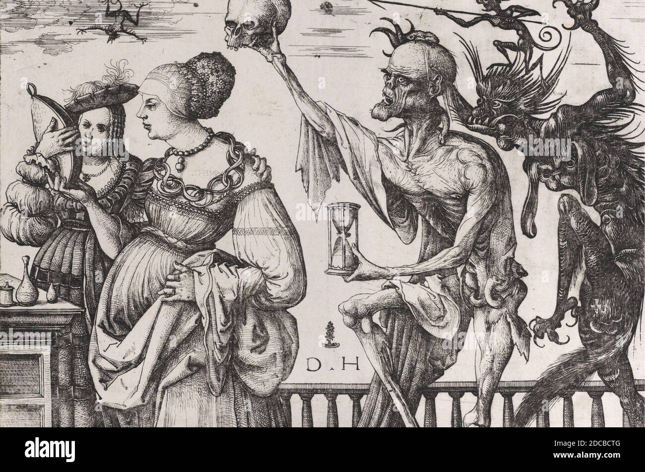Death and the Devil Surprising Two Women, ca. 1515 Stock Photo - Alamy